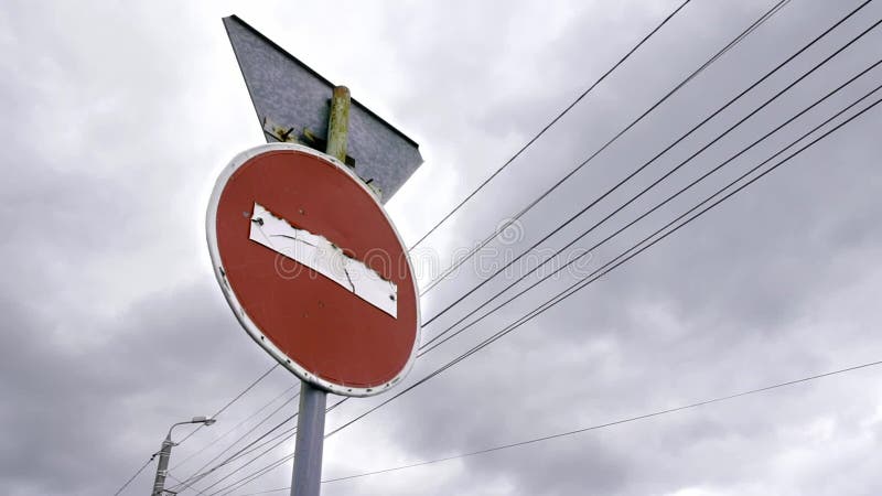 Road Sign Stop stock video. Video of notice, design - 145493441