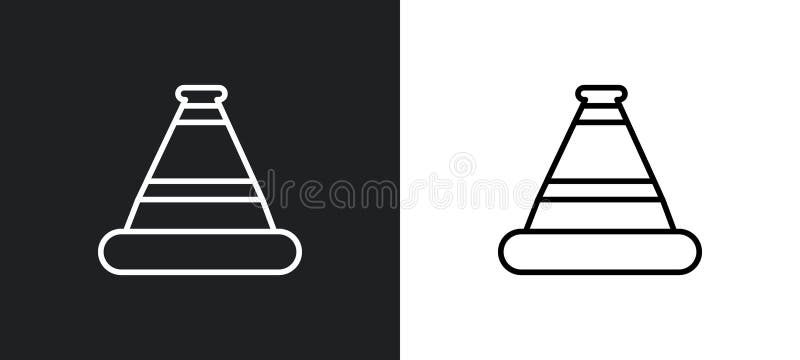 Road Stopper Outline Icon in White and Black Colors. Road Stopper Flat ...