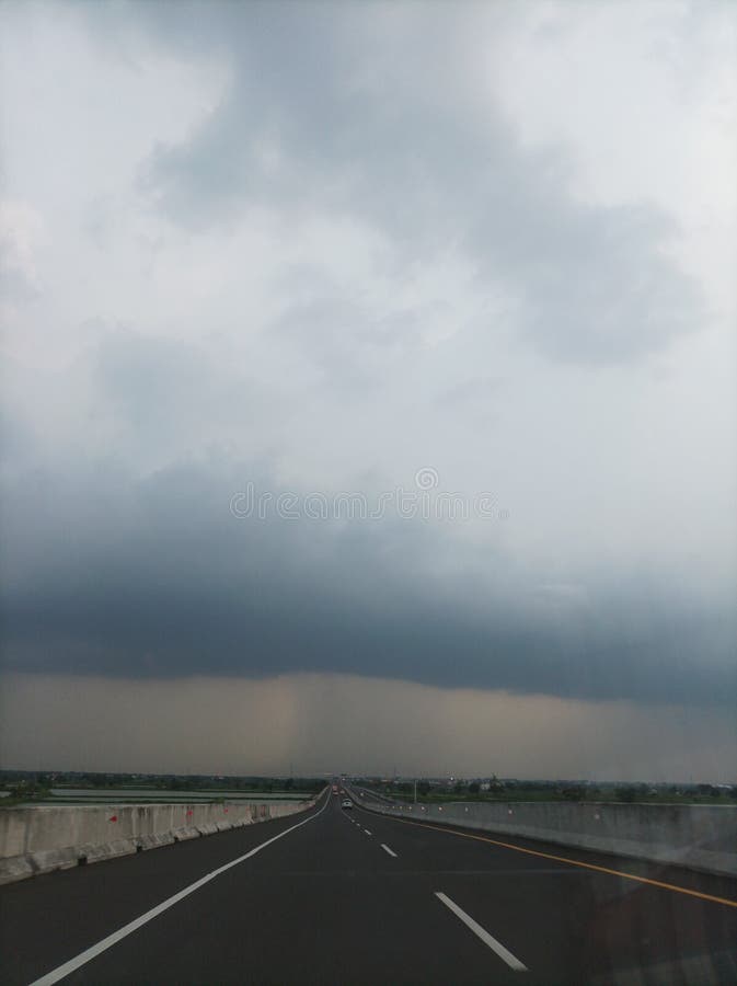 Road and Storm in a Monday Rainy Day Stock Photo - Image of monday ...