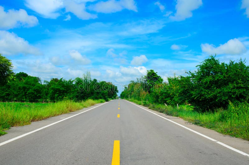 Road straight stock image. Image of nature, grass, forest - 35261045