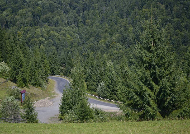 Road streamer at mountain stock photo. Image of view - 26989338