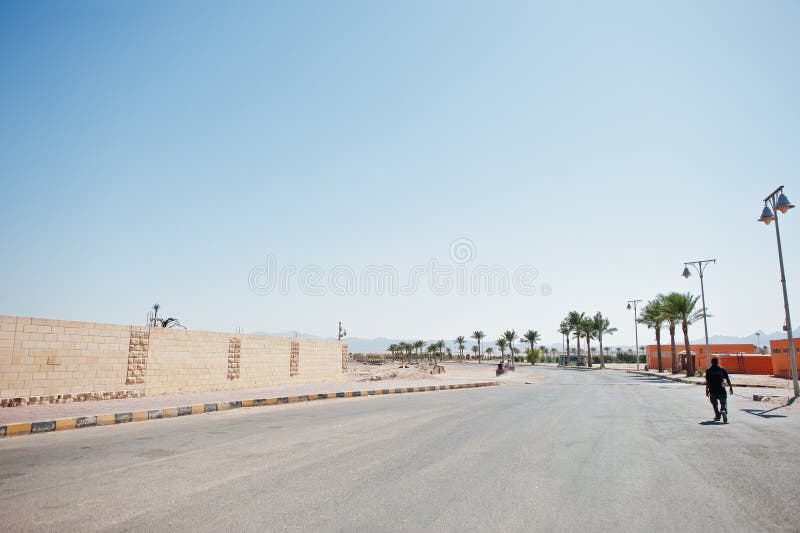 Road of Street on Egypt at Sunny Day Stock Image - Image of street ...