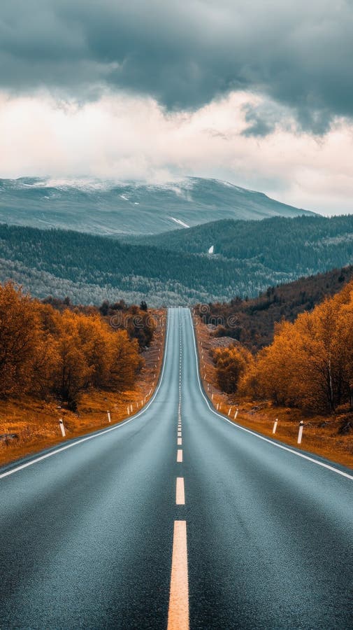 A Road Stretching Endlessly into the Horizon Stock Illustration ...