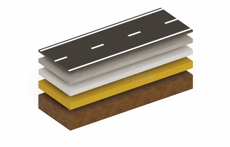 Road Structure Layers Diagram Engineering Stock Illustration ...