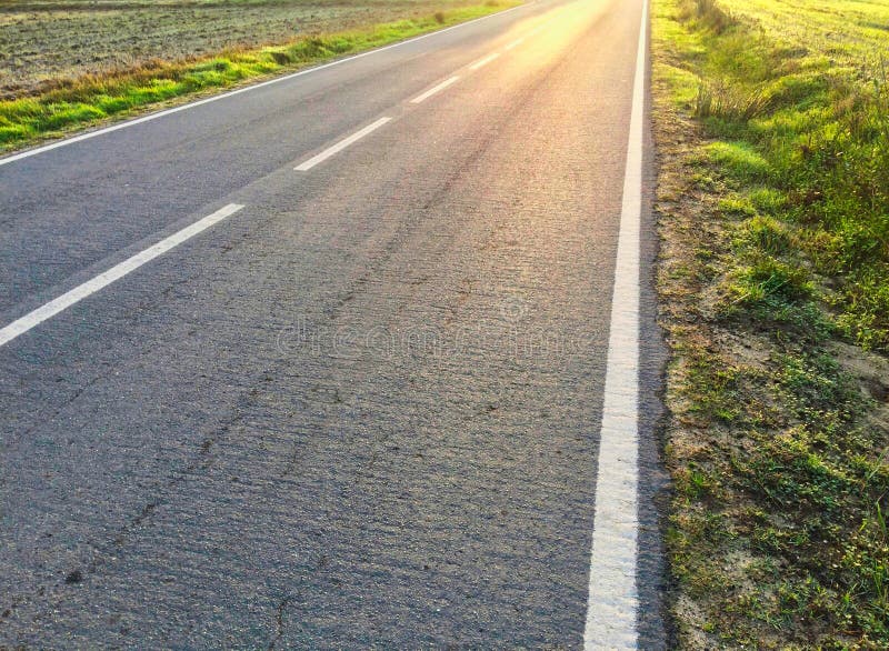 Road, Sunlight Reflected Off Asphalt Stock Photo - Image of travel ...