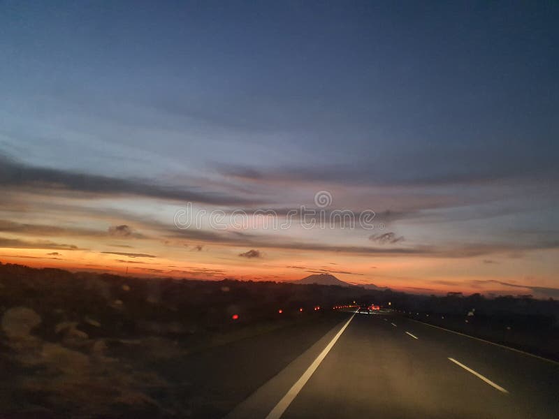 Road sunrise highway java stock image. Image of mudik - 264082115