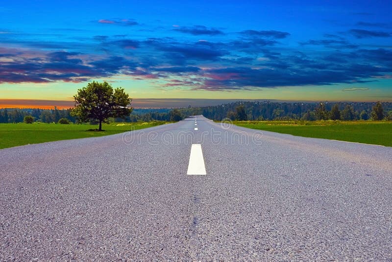Open Road stock image. Image of landscape, mountain, horizon - 11249021