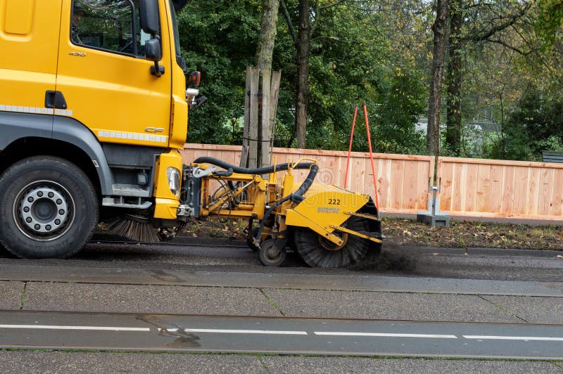 Road Surface Cleaner with Roller Broom at Amsterdam the Netherlands 1 ...