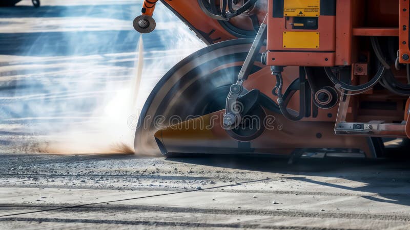 Road Surface Grinding: Heavy Machinery in Action, Generative Ai Stock ...