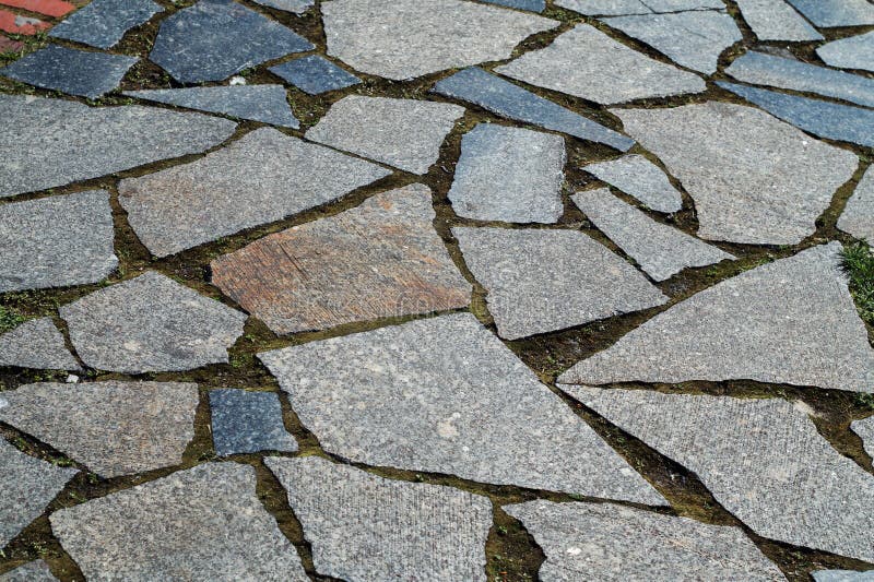 Road Surface Made of Granite Tiles Stock Image - Image of gray, park ...