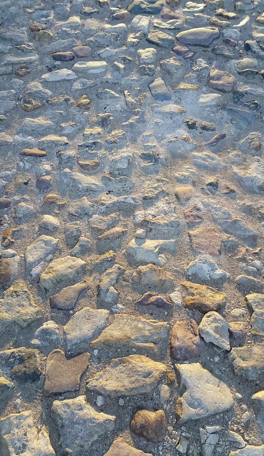 Road Surface Paved with Rough Stones Stock Photo - Image of outdoor ...