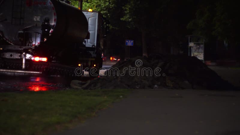 Road Surface Repair. Making New Asphalt for Road Construction. Stock ...