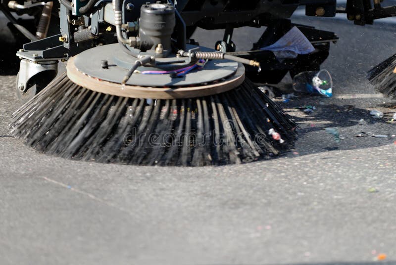 Road sweeper car stock image. Image of bitumen, cleaning - 1952099