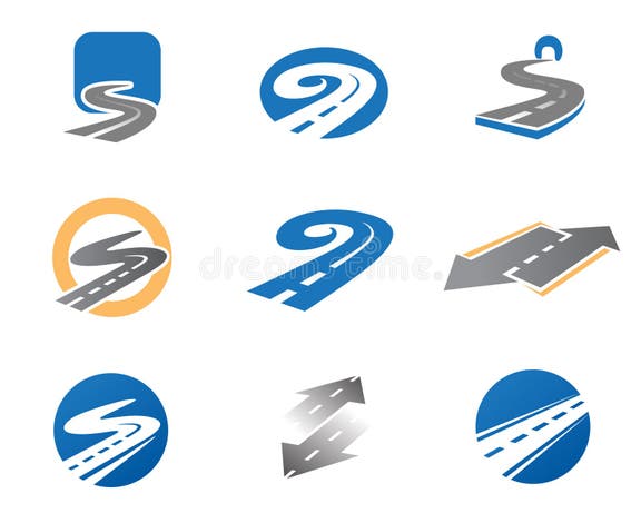 Road symbols stock vector. Illustration of road, identity - 20255805