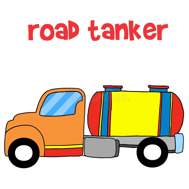 Road Tanker Transportation Collection Stock Stock Vector - Illustration ...