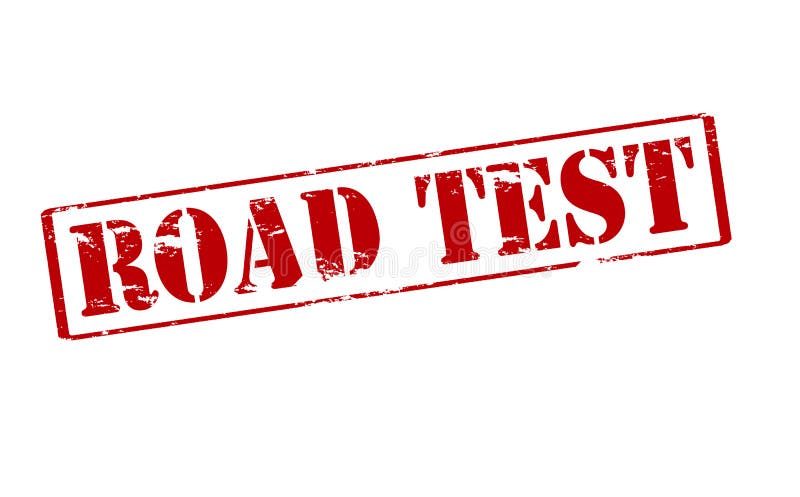Road test stock illustration. Illustration of text, sign - 82944414