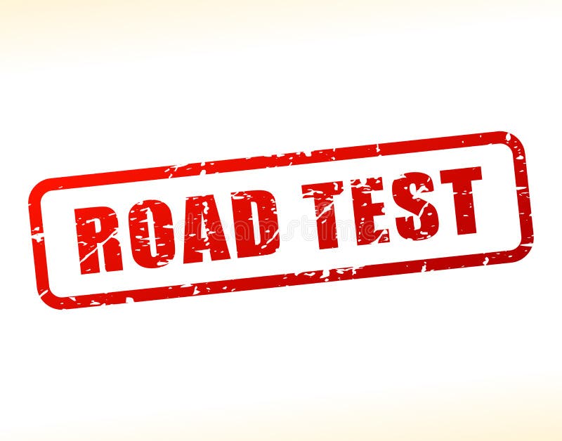 Road test text buffered stock vector. Illustration of graphic - 107642730