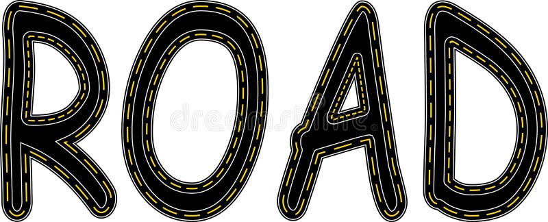 Abstract Background Written Text Road in Cartoon Style with Hatching ...