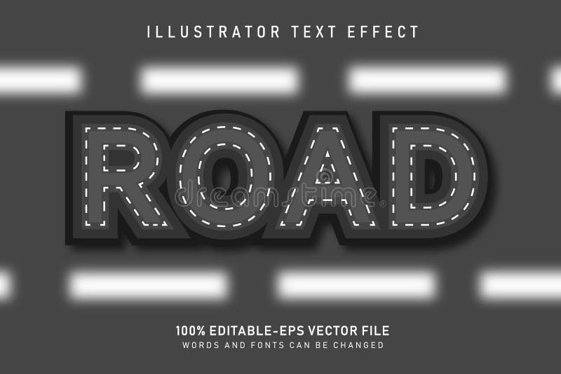 ROAD - Red Text on Typography Background - 3D Rendered Royalty Free ...