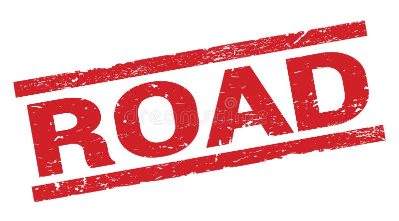 ROAD Text on Red Rectangle Stamp Sign Stock Illustration - Illustration ...