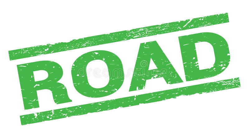 ROAD Text on Green Rectangle Stamp Sign Stock Illustration ...
