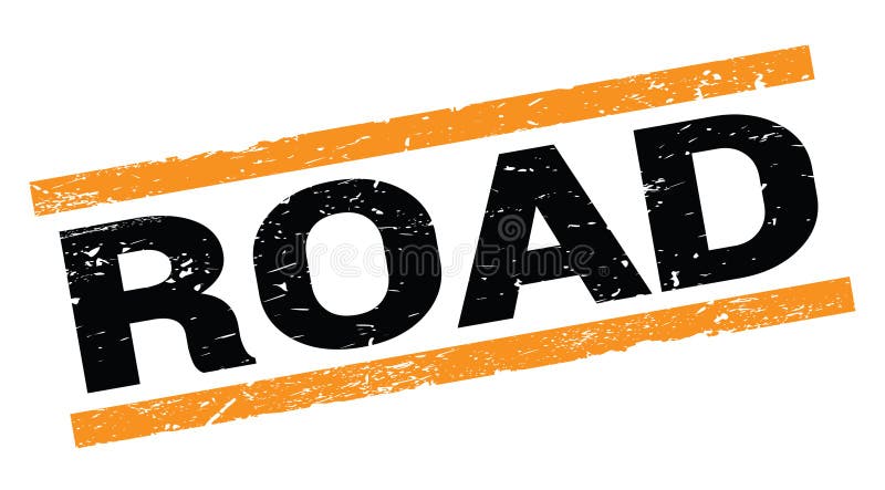 ROAD Text on Orange Rectangle Stamp Sign Stock Illustration ...
