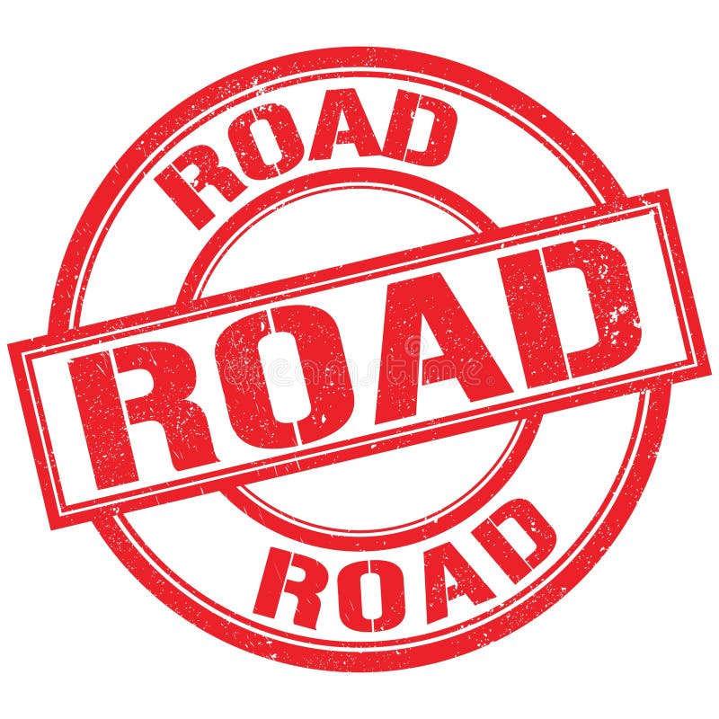 ROAD Text Written on Red Stamp Sign Stock Illustration - Illustration ...