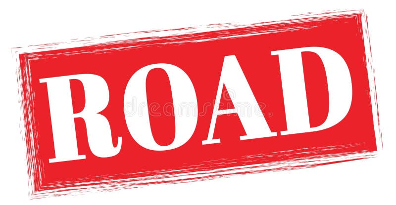 ROAD Text Written on Red Stamp Sign Stock Illustration - Illustration ...