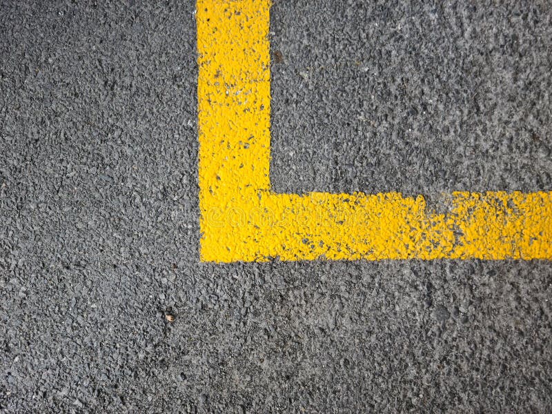 Road Texture Pattern Background and Yellow Line Corner Stock Image ...