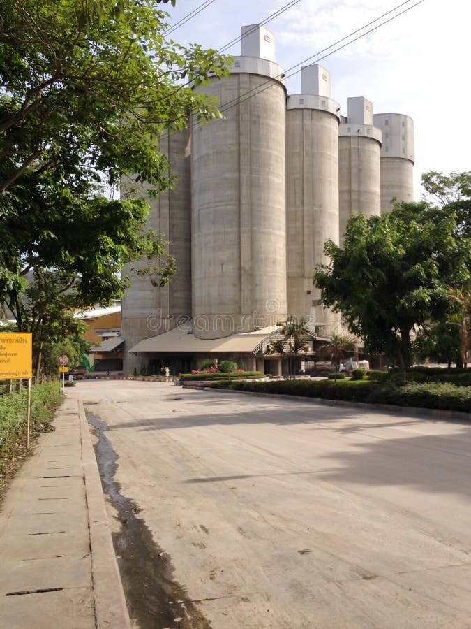 Road to big silo stock photo. Image of cement, conver - 73524426