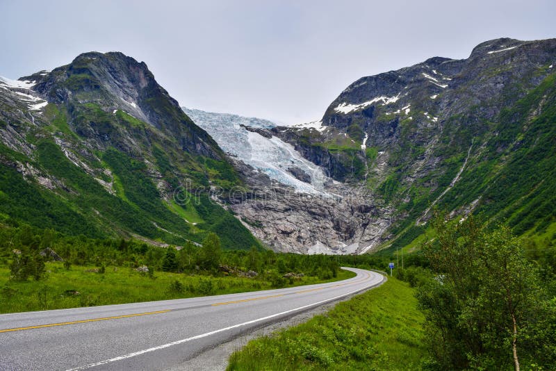 The Road To the Boyabreen Glacier, Norway Stock Photo - Image of nordic ...