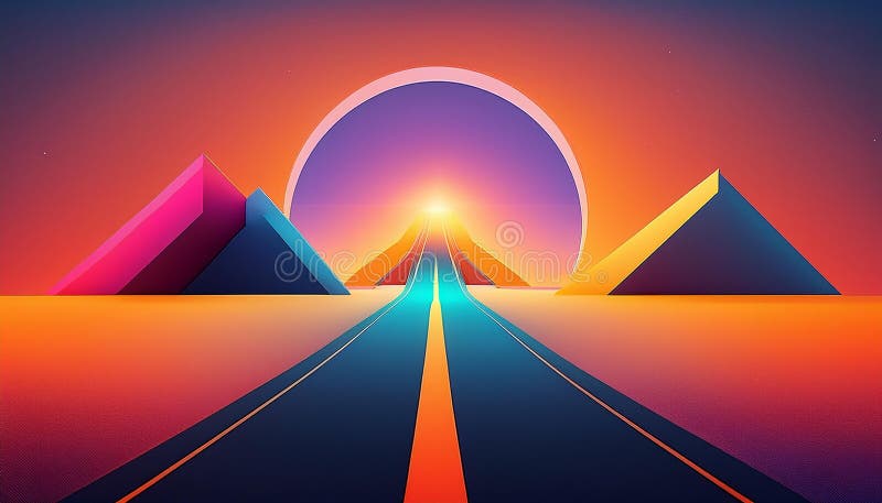A road to bright future stock illustration. Illustration of cloud ...