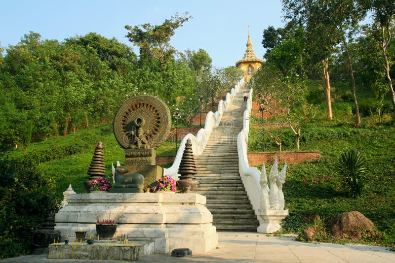 Road to Buddhist temple stock image. Image of ladder - 13260763