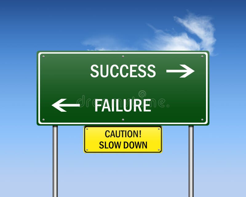 Road Sign Success Failure Stock Illustrations – 581 Road Sign Success ...