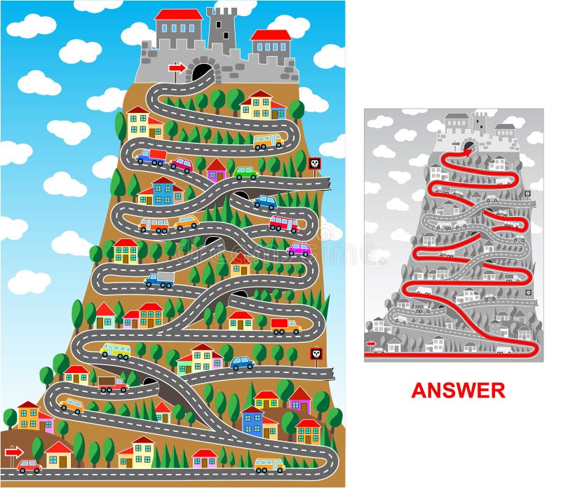 Reading a Map: Places Around Town - Giving Direction Stock Vector ...
