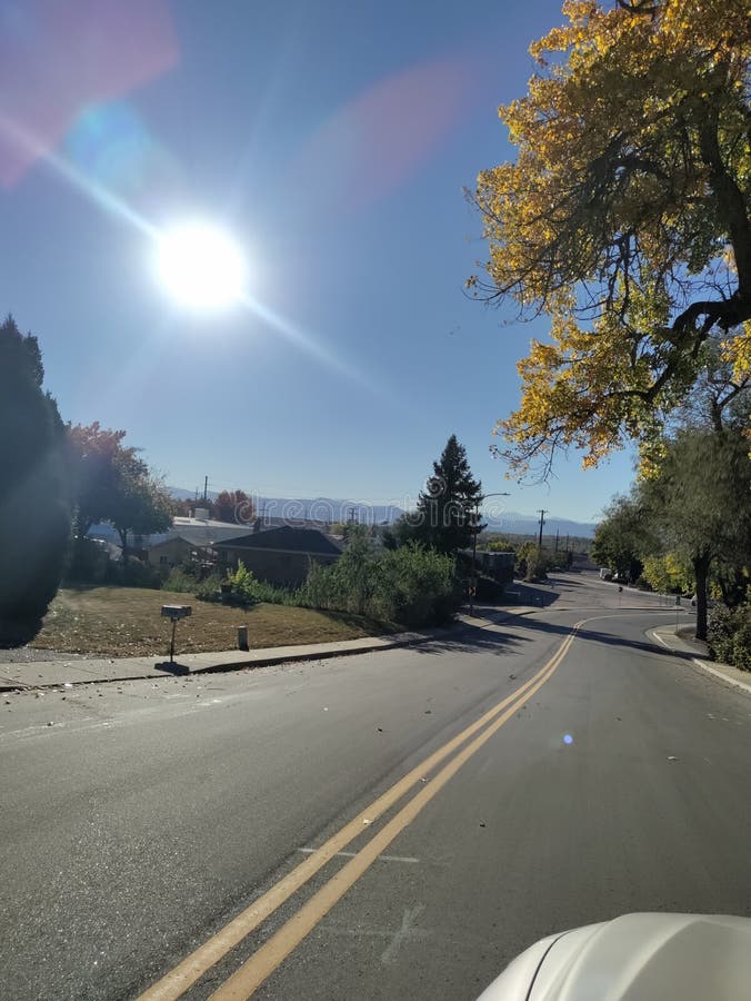 Road To Cloud Mountain Street Stock Image - Image of infrastructure ...