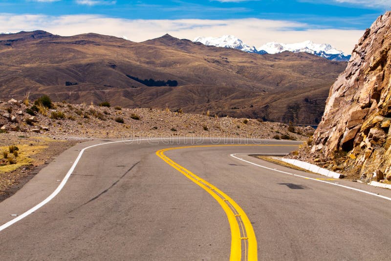 Road to Copacabana, Peru stock image. Image of drive - 44677581