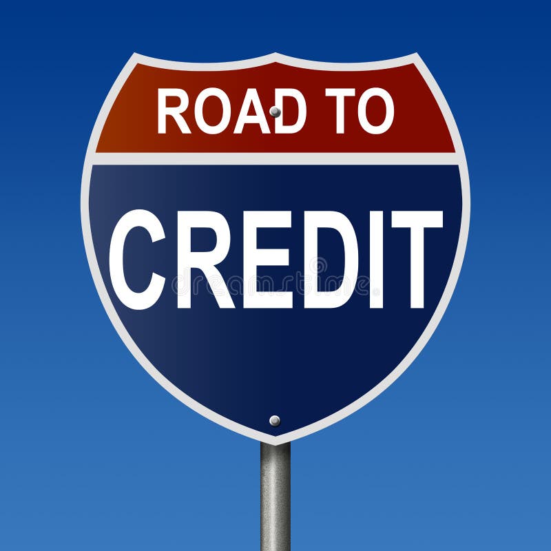Road to Credit sign stock illustration. Illustration of credit - 150622836