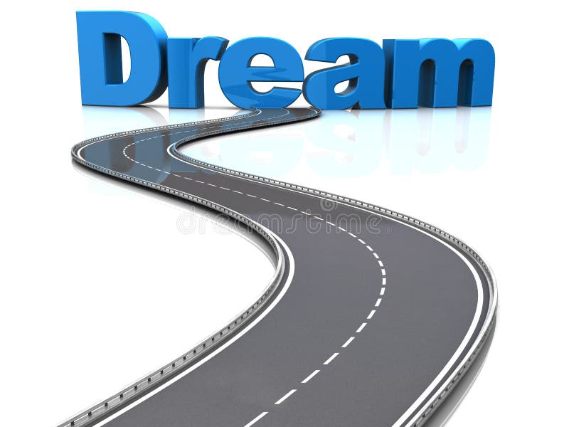 Road to dream stock illustration. Illustration of grey - 30632654