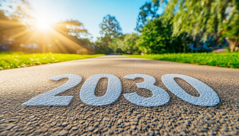Road To 2030 Empty Path Leading Towards the Future, New Year Goal, New ...