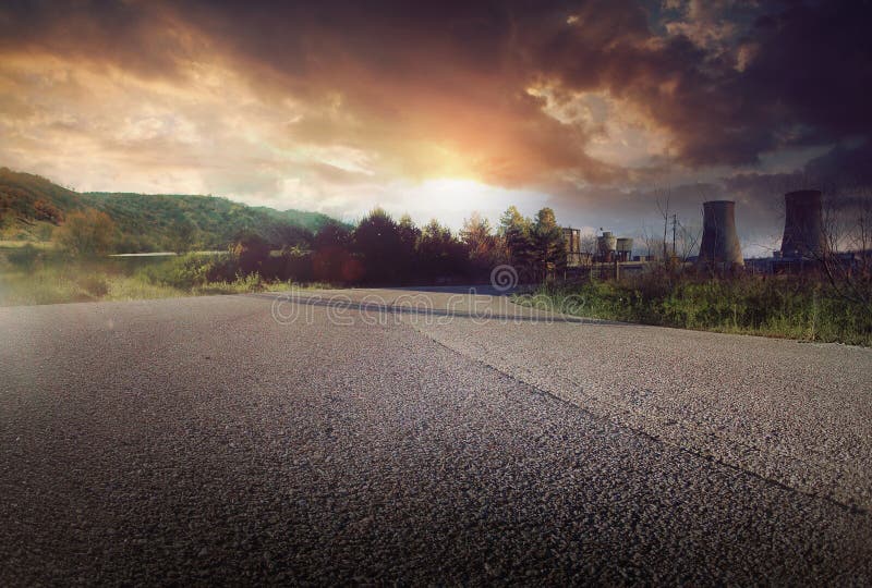 Road To Environmental Pollution Stock Image - Image of dangerous, death ...