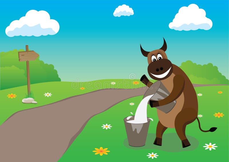 Road to a farm stock vector. Illustration of pour, nature - 15597165