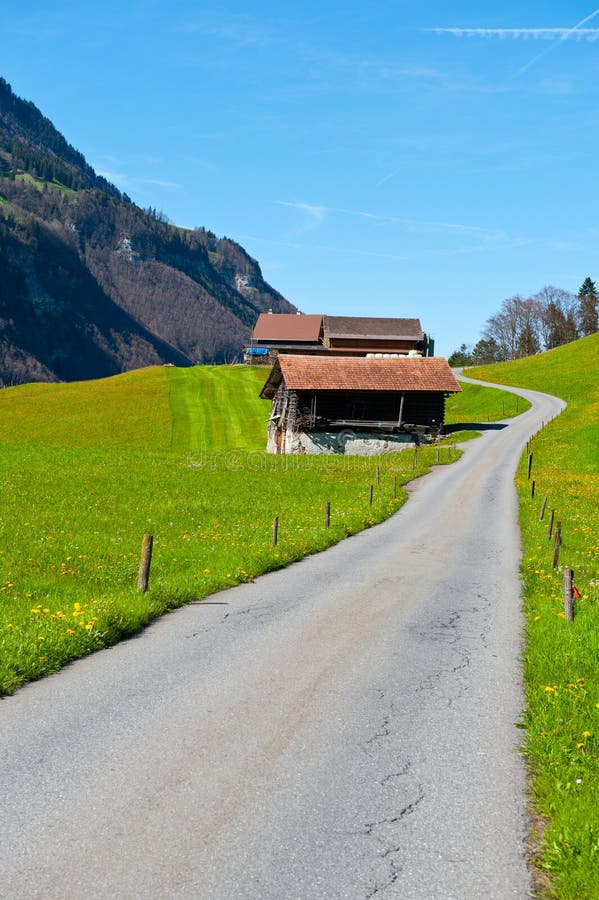 Road to the Farmhouse stock photo. Image of mountains - 26170534