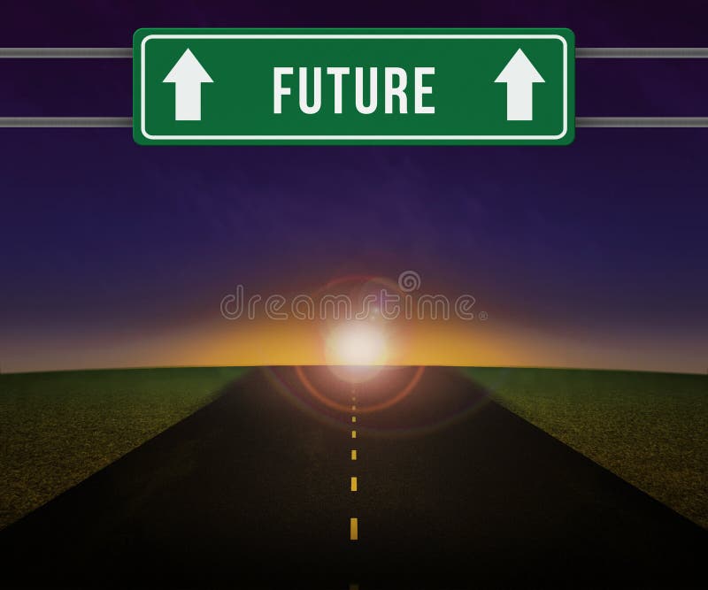 Road to the Future stock illustration. Illustration of metal - 34846762