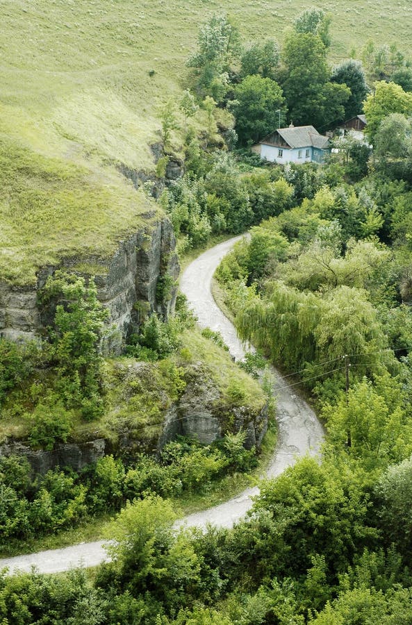 Road to home stock image. Image of view, house, tree, road - 3150415