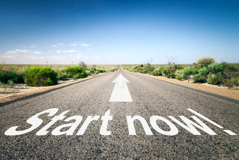 Concept for a New Beginning with a Sign Start Stock Image - Image of ...