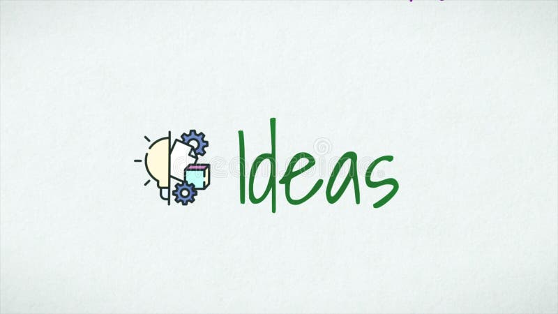 Road To Ideas Concept Loopable Animation. Elements of Idea. Animatiom ...