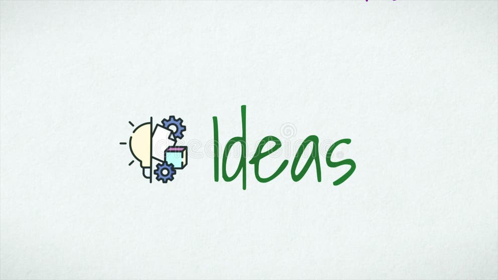 Road To Ideas Concept Loopable Animation. Elements of Idea. Animatiom ...
