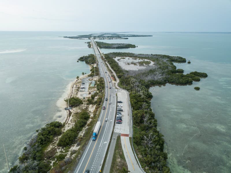 Road to Key West Key Largo stock image. Image of madeirabridge - 172383373