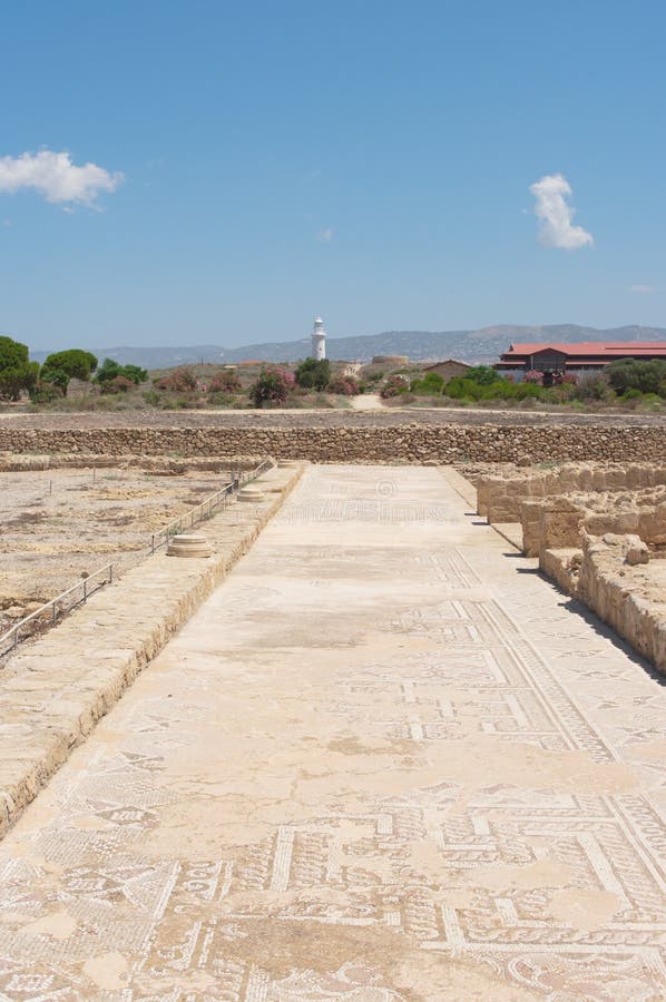 The Road To the Lighthouse through the Ruins Stock Image - Image of ...